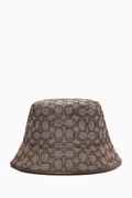 Buy Coach Brown Bucket Hat in Signature Jacquard for MEN in UAE | Ounass