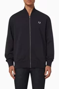 Buy Fred Perry Blue Bomber Jacket in Cotton for MEN | Ounass UAE
