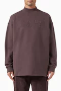 Buy Fear of God Essentials Purple Logo Sweatshirt in Cotton-fleece for ...
