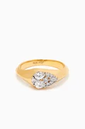 Buy PDPAOLA Gold Vanilla Stamp Ring in 18kt Gold-plated Sterling Silver ...