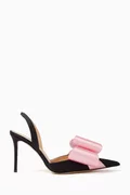 Buy MACH&MACH Pink Le Cadeau Slingback 95 Pumps in Satin Online for Women | Ounass UAE