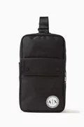 Buy Armani Exchange Black AX Logo-patch Crossbody Bag for MEN | Ounass UAE
