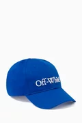 Buy Off-White Blue Bookish Dril Baseball Cap in Cotton for MEN in UAE ...