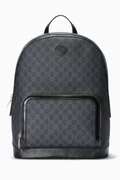 Buy Gucci Black Interlocking G Backpack in GG Supreme Canvas for UNISEX ...