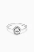 Buy Damas White Illusion Oval Diamond Ring in 18kt White Gold for WOMEN ...