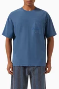 Buy Kith Blue Quinn T-shirt in Cotton-jersey Online for Men | Ounass UAE