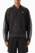 Buy adidas Grey Logo Track Jacket in Mesh Online for Men | Ounass UAE