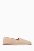 Buy Chloé Neutral Pary Flat Espadrilles in Leather & Jute For Women ...
