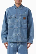 Buy Carhartt WIP Multicolour Stamp Print Jacket in Denim Online for Men ...
