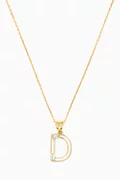 Buy M's Gems Gold Letter 'D' Diamond Initials Pendant Necklace in 18kt ...