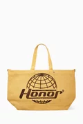 Buy Honor the Gift Yellow Spotlight H Oversized Tote Bag in Canvas ...