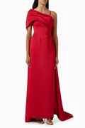 Buy Euphoria Red Sara Cape Gown Online for Women | Ounass UAE