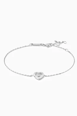 Buy Chopard Silver Happy Diamonds Icons Bracelet in 18kt White Gold For Women Online Ounass UAE