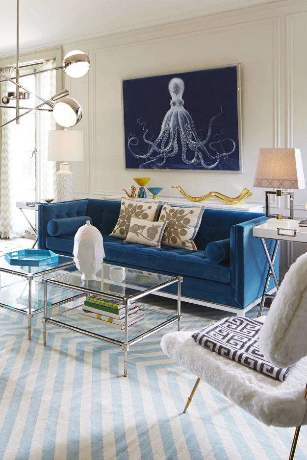 Jonathan Adler Lampert Sofa Dimensions | Baci Living Room