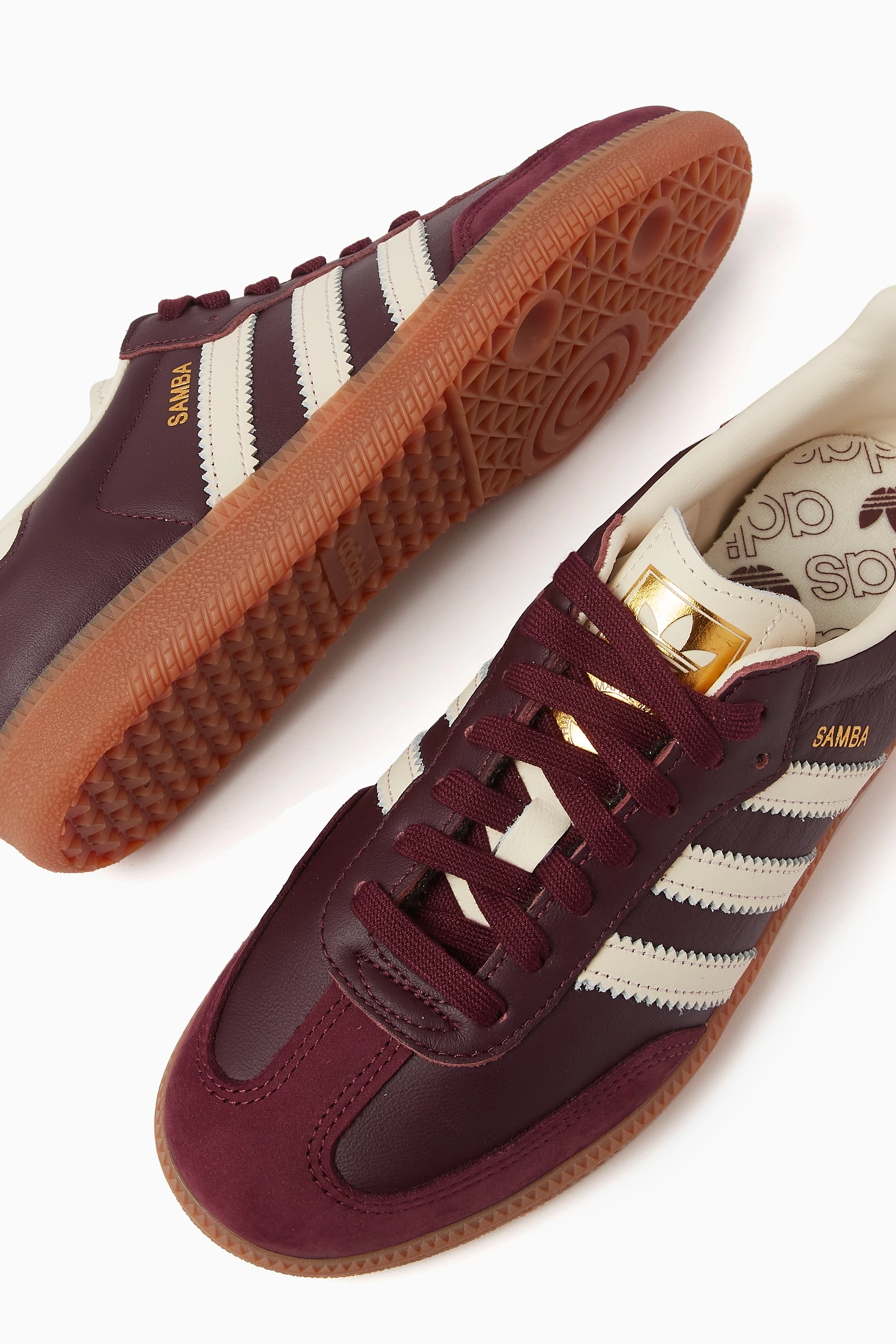 Buy adidas Burgundy Samba OG Sneakers in Leather For Women Online Ounass UAE