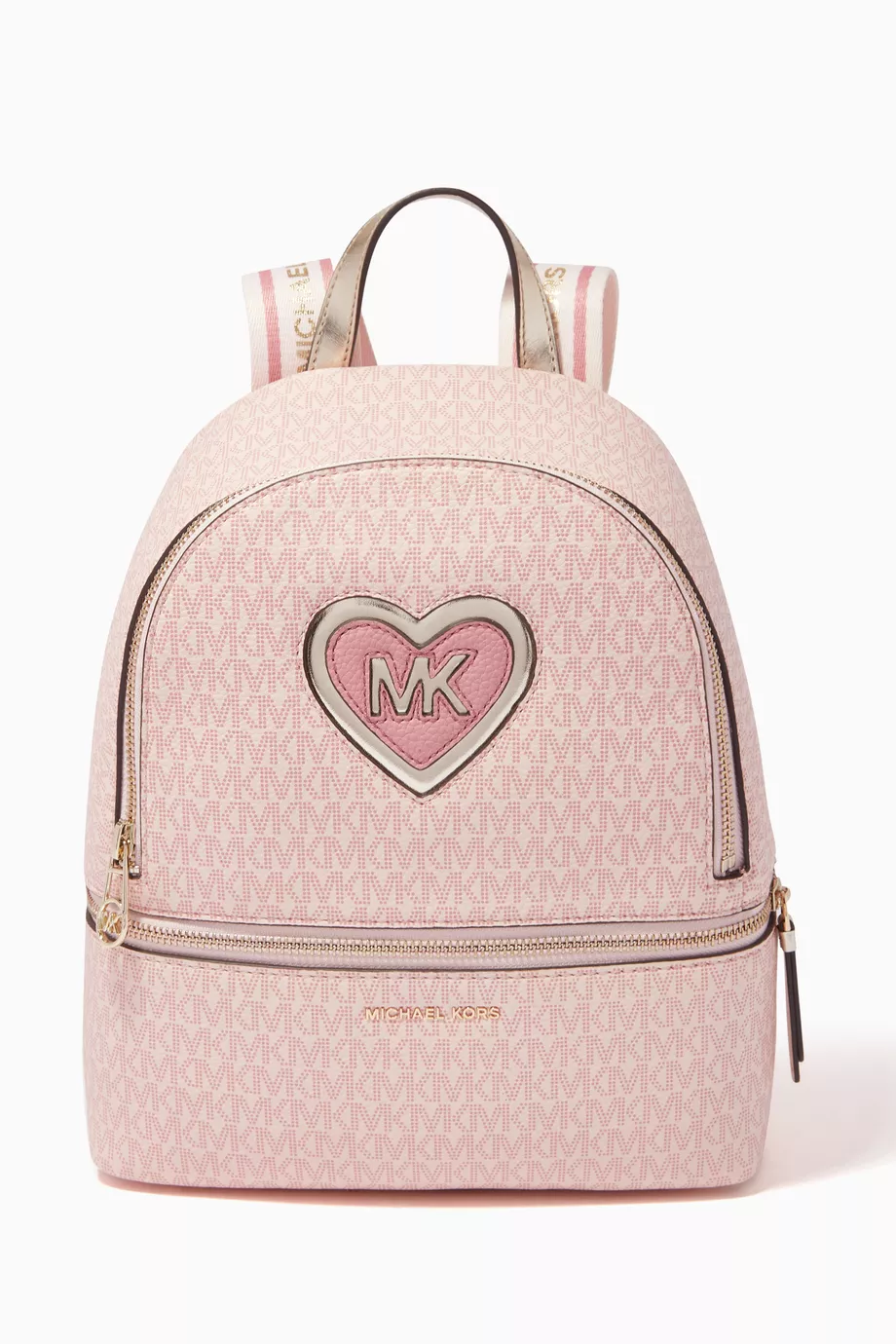 Buy Michael Kors Kids Pink Heart Logo Backpack in Faux Leather For Girls Online Ounass UAE